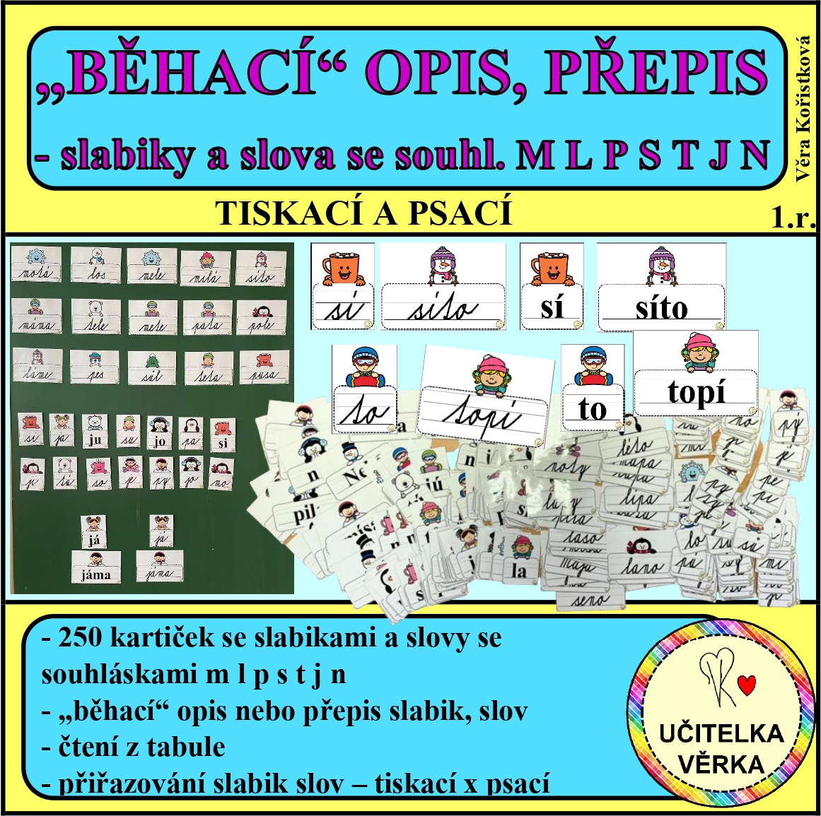 "BĚHACÍ" OPIS, PŘEPIS SLABIK, SLOV - Učitelka Věrka
